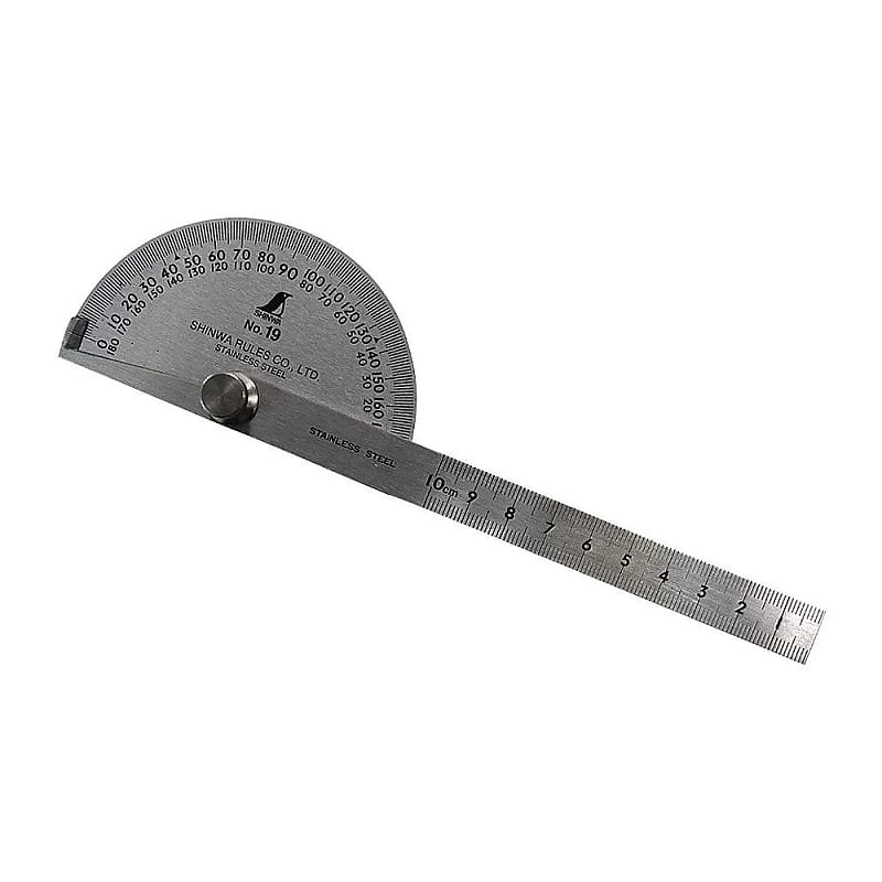 Shinwa Rules Protractor with 100 mm Ruler Stainless | Reverb Canada