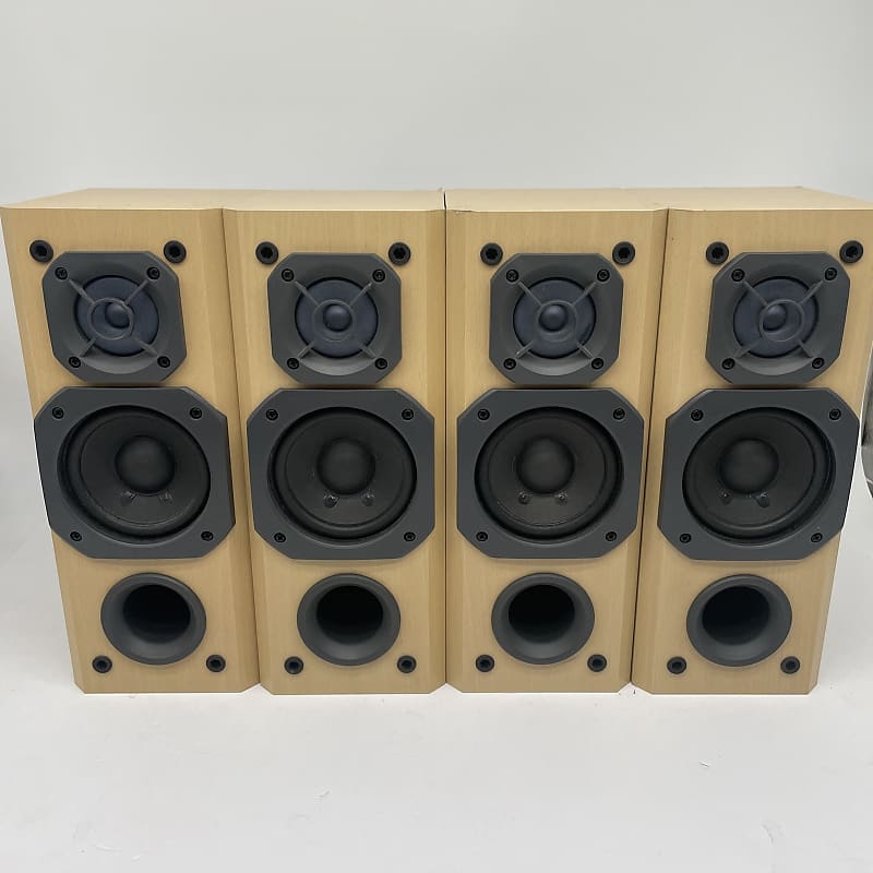 (4) Panasonic SB-AFC20 Bookshelf Surround Speakers VTG Wood | Reverb