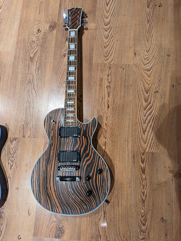 Custom DIY LP Style Zebrawood | Reverb