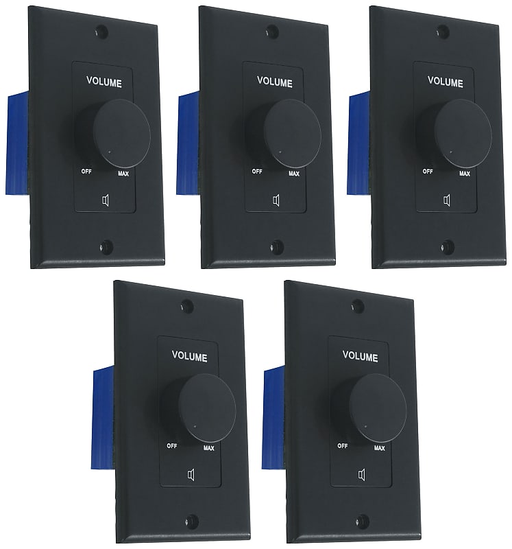 5 Rockville VOL70200 Black 200w 70v Wall Volume Controls Zone | Reverb