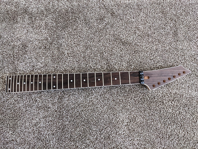 Unfinished Reverse Headstock 7 String Neck + extras | Reverb