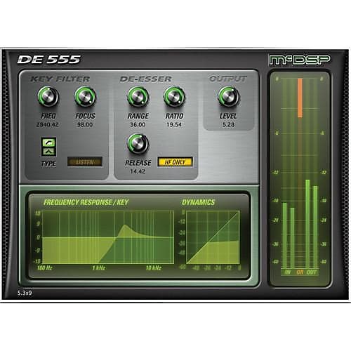 New McDSP DE555 v7 Plug-In De-Esser (Native) AAX/VST/Mac/PC | Reverb