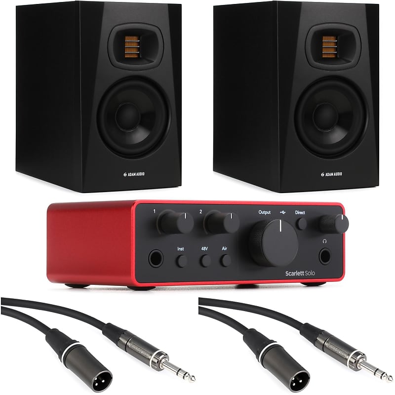 Focusrite Scarlett Solo 4th Gen USB Audio Interface and ADAM | Reverb