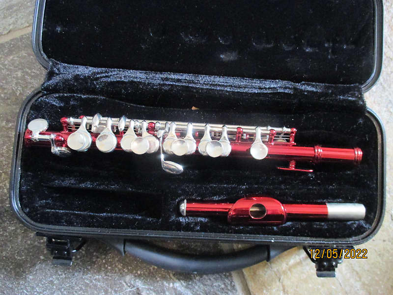 Maestro brand red piccolo with silver keys. New | Reverb