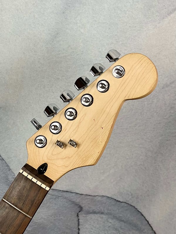Squier Loaded Stratocaster Neck with Fender Tuners, Rosewood | Reverb