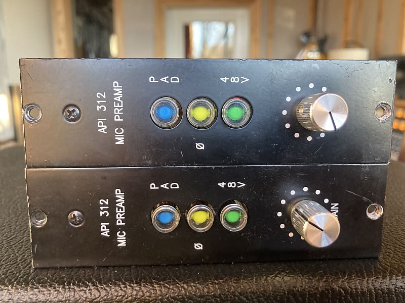 Pair of Vintage API 312 Mic Pre Amps | Reverb