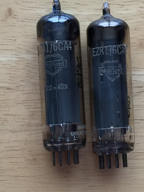 Mullard EZ81 6CA4 Rectifier Tubes 1960's Grey | Reverb UK