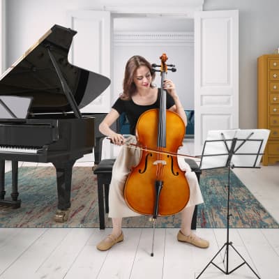 Glarry GC101 4/4 Full-Size Acoustic Cello Retrovert | Reverb