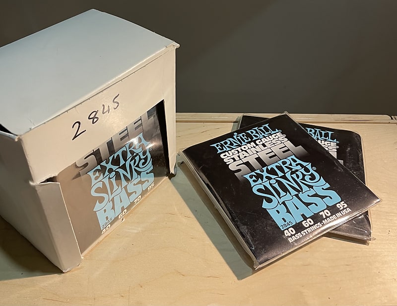 Ernie Ball (2 x Packs) Extra Slinky Bass Stainless Steel | Reverb