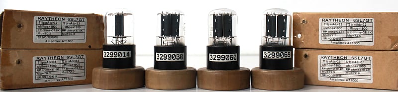 6SL7GT ECC35 VT-229 RAYTHEON US ARMY ''Square '' Getter | Reverb