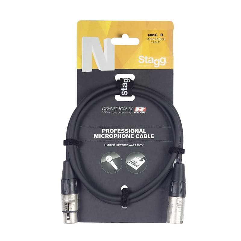Stagg NMC1R N Series XLR Microphone Cable - 3' | Reverb