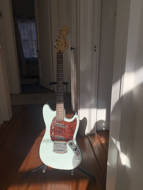 Fender Mustang Partscaster - Light Blue, Rosewood Fretboard | Reverb