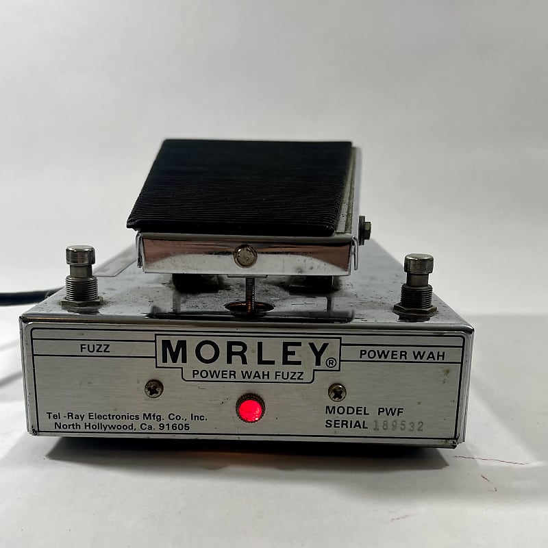 Morley Power Wah Fuzz PWF Silver 1970s with extra bulbs | Reverb
