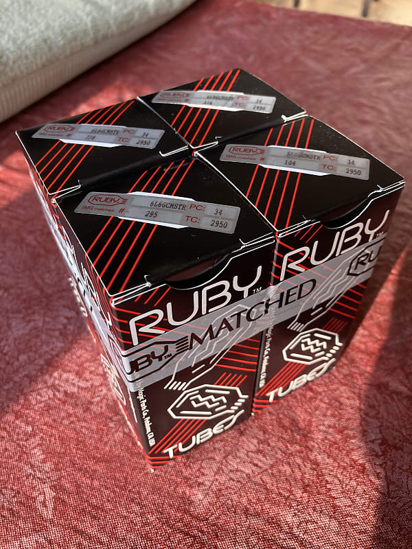 Ruby 6L6GC-MSTR Matched Quad 6L6 Vacuum Tubes, Mesa STR-440 | Reverb
