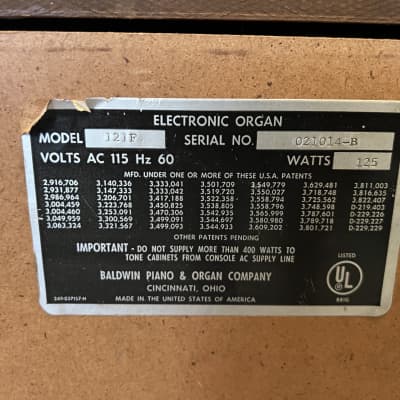 Baldwin Fun Machine - Model 121F 1970's - Analog Organ / | Reverb