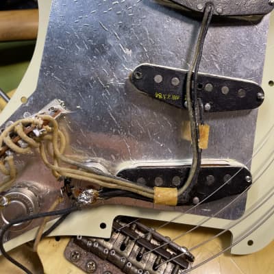 1961 Fender Stratocaster Body Blond Refinish Slab Board Pre | Reverb