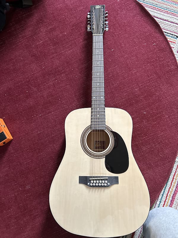Rogue RA-090 Dreadnought 12-String Acoustic Guitar Natural | Reverb