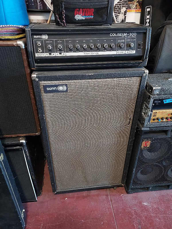 Sunn Coliseum -300 head and cab 1970s black | Reverb