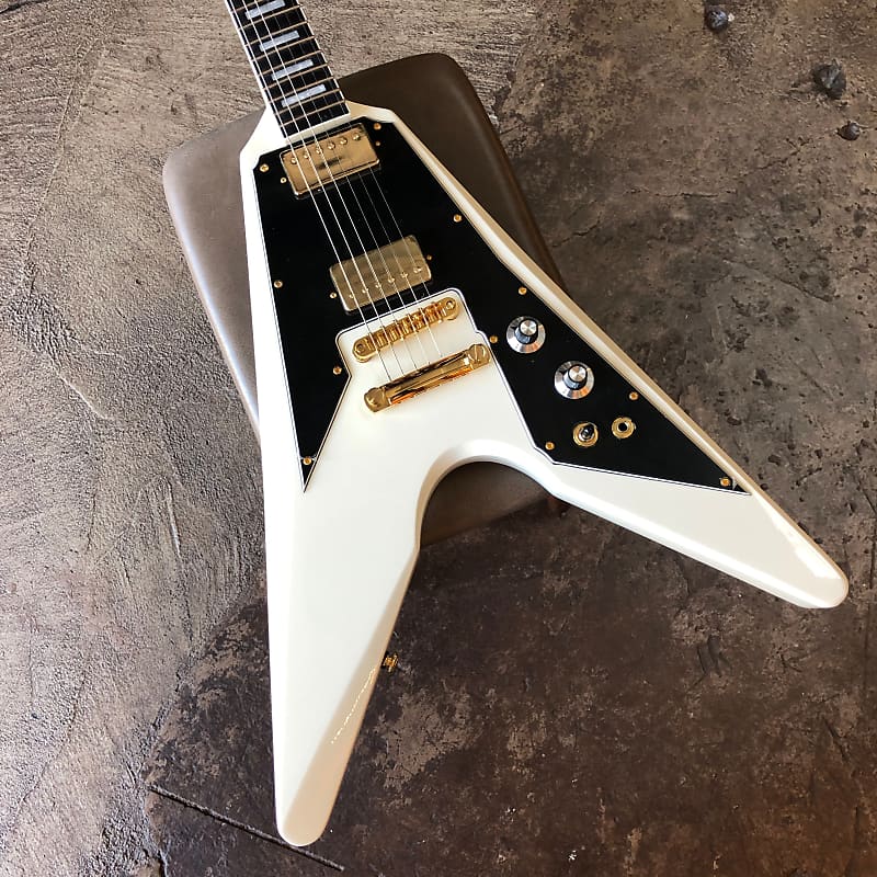 Dunable Guitars Asteroid DE, Vintage White with Gold Hardware | Reverb