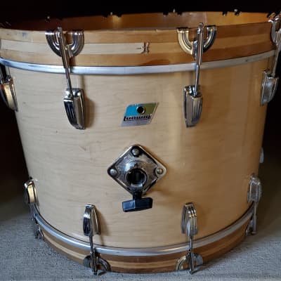Ludwig 22" bass drum 70's-80's blue olive badge - maple | Reverb
