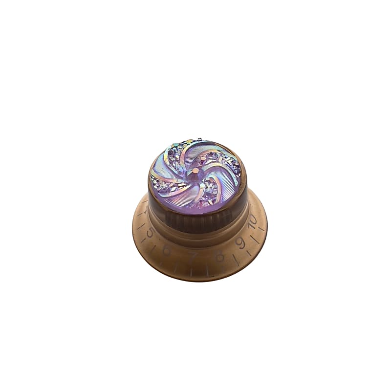 Vortex Carved Resin (Lavender) - Custom Guitar Knobs - Gold | Reverb