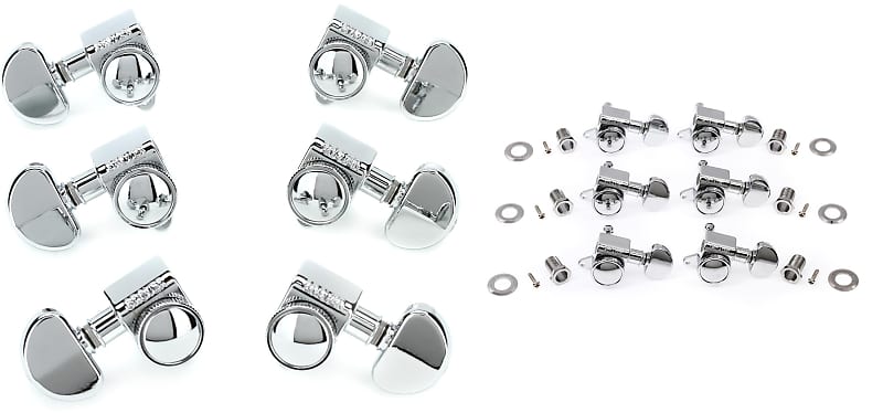 Grover 502C Roto-Grip Locking Rotomatic Tuners - 3+3 Chrome | Reverb