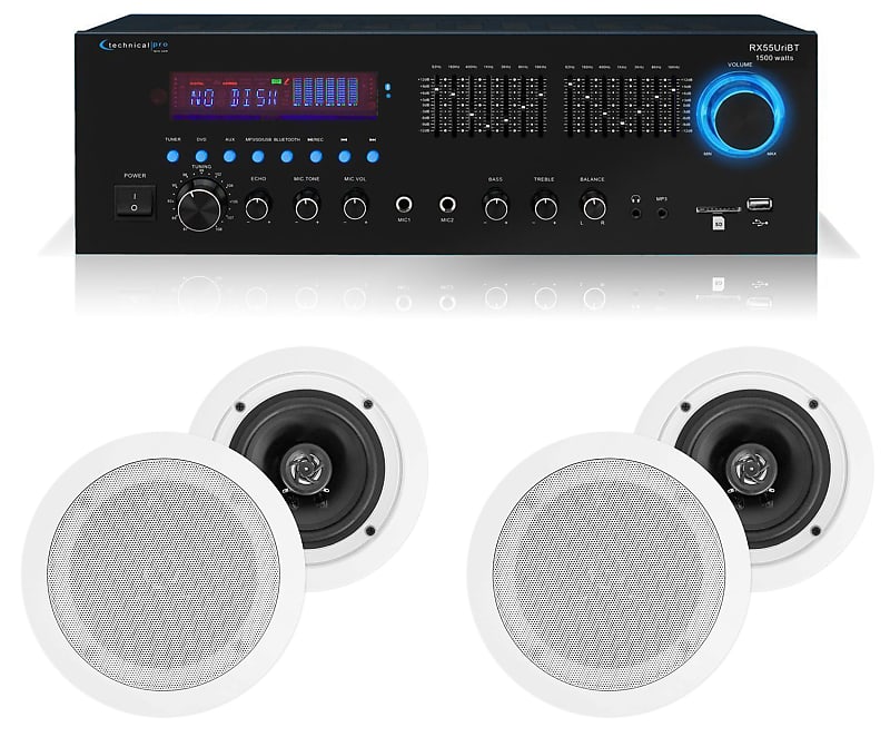 Technical Pro RX55URIBT Home Theater Receiver+(4) 5.25" White | Reverb