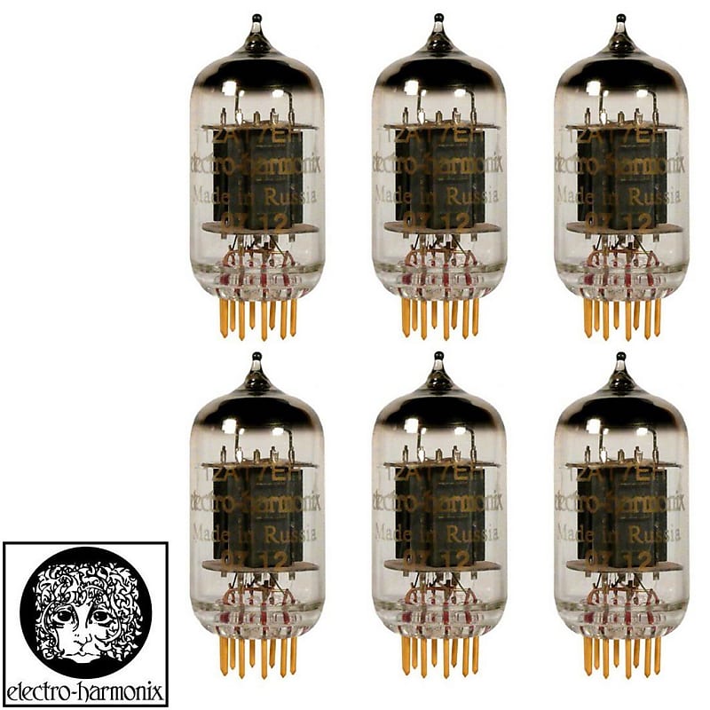 New Gain Matched Sextet (6) Electro-Harmonix 12AT7 ECC81 Gold | Reverb