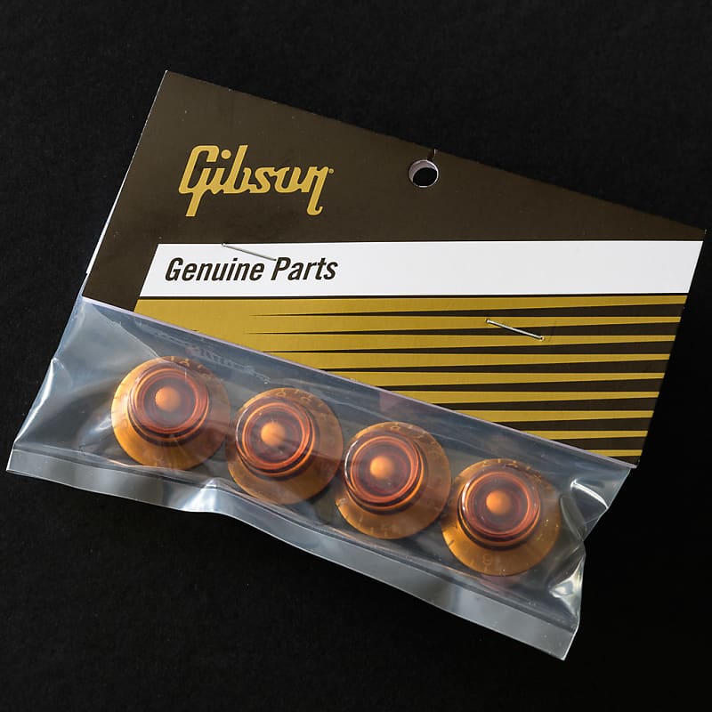 Gibson top hat knobs (amber) | Reverb