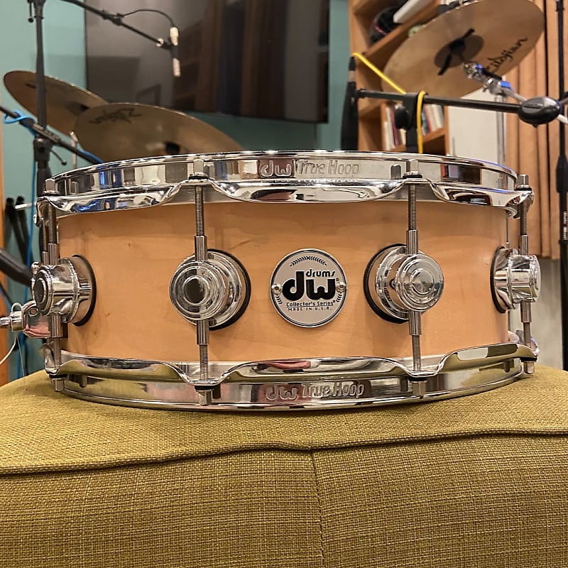 DW 5x14 Maple Natural Satin Oil Snare Drum | Reverb