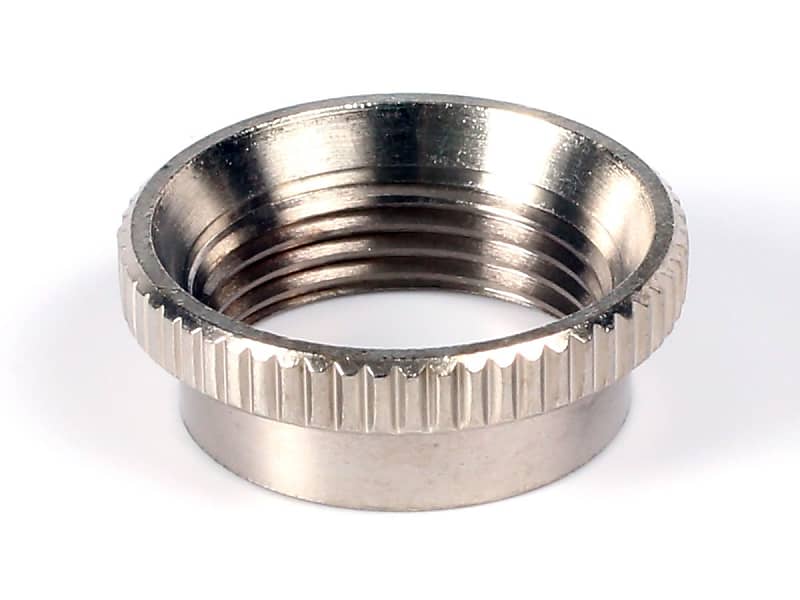 Deep Nut for Switchcraft Switches, Fine Knurl, Nickel | Reverb