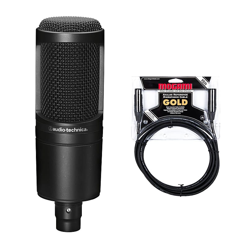 Audio-Technica AT2020 Condenser Microphone Bundle with Mogami | Reverb
