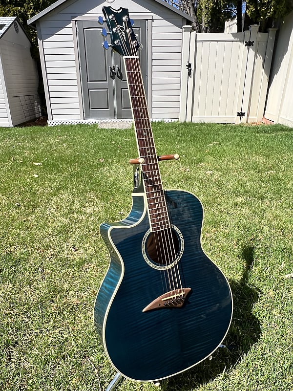 Dean Exotica FM GBL Left-Handed Acoustic Electric Guitar | Reverb