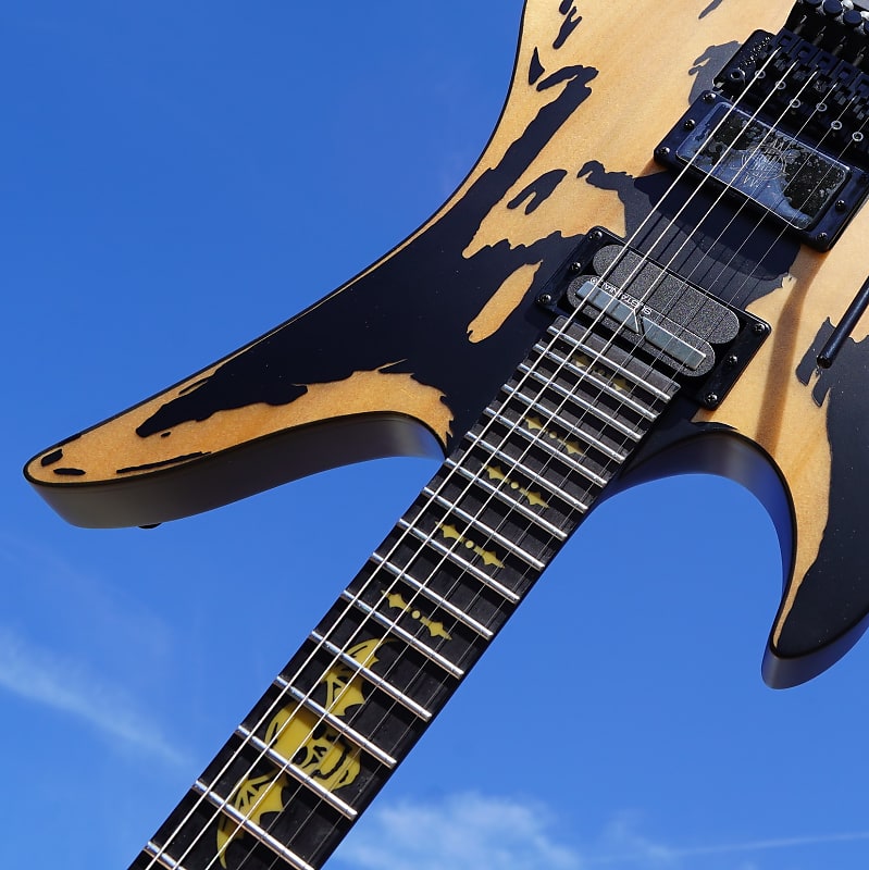 Schecter DIAMOND SERIES Synyster Custom-S Distressed Black | Reverb
