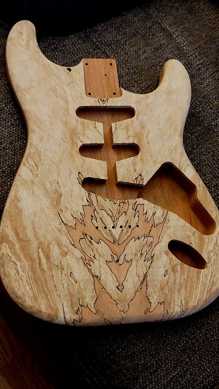 Custom Spalted maple strat body 2024 - None | Reverb