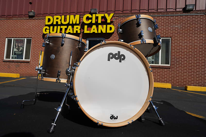 PDP Concept Maple Classic Walnut Stain w/ Maple Hoops 3pc | Reverb