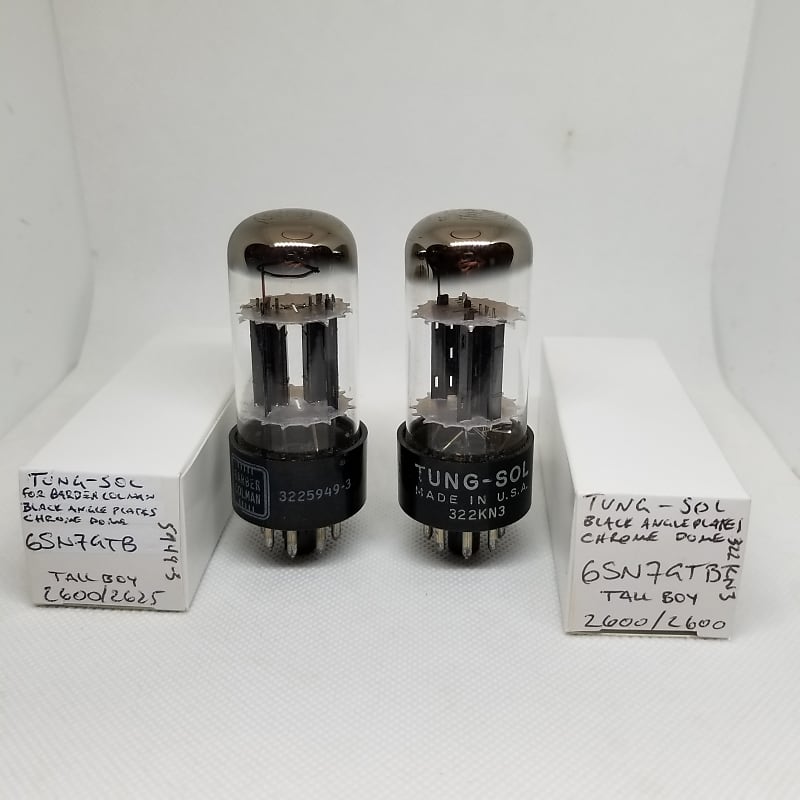 NOS Tall Bottle Tung-Sol 6SN7GTB Almost Perfectly Matched | Reverb