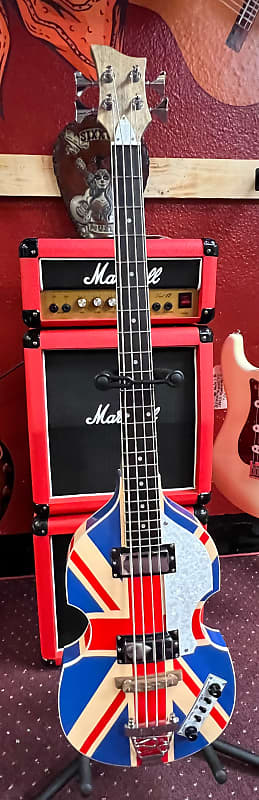 Custom British Flag Violin bass | Reverb