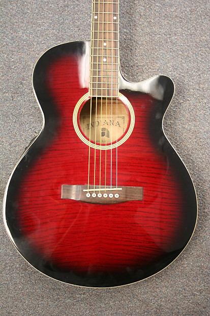 Indiana NAP-RDS Nappanee Acoustic Electric Trans Wine | Reverb Canada