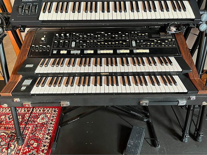 Yamaha SK50D 1980 poly analog w/ Lid, Legs, Pedal | Reverb