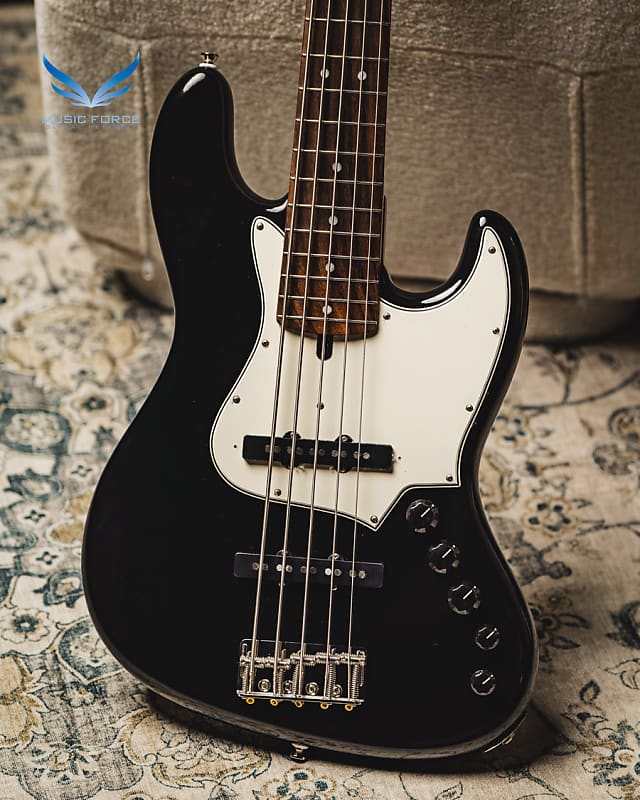 Alleva Coppolo LG5 Standard-Black w/Parchment Pickguard & | Reverb