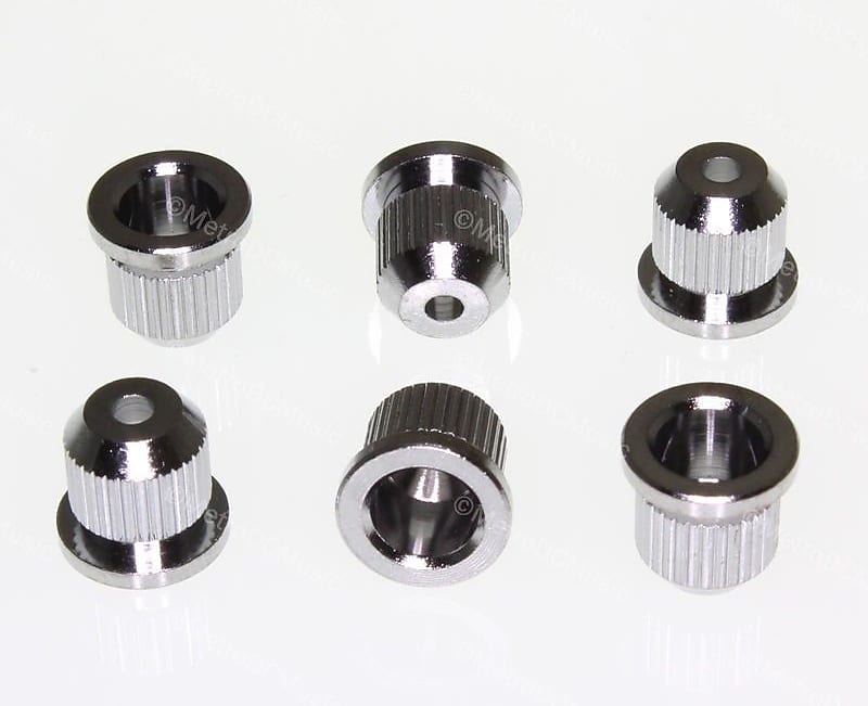 6-Pack String Ferrule Chrome 5/16" Inch Rear for US Fender | Reverb