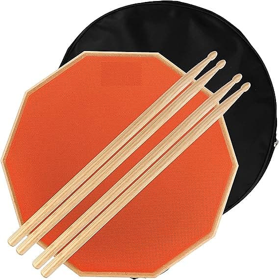 12 Inch Silent Drum Practice Pad with 2 Pairs Drum Sticks and | Reverb