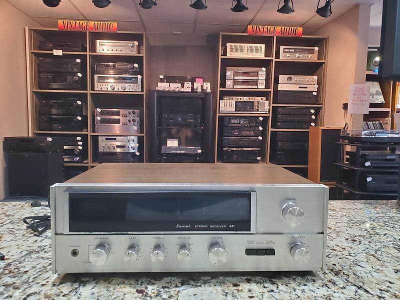 Sansui 441 Stereo Receiver (1970s) - Silver - LEFT CHANNEL | Reverb