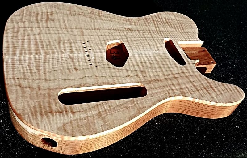 BRAND NEW- HANDMADE USA FLAMED MAPLE / ALDER TELECASTER BODY | Reverb