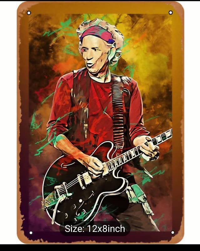 Keith Richards - Metal Sign | Reverb