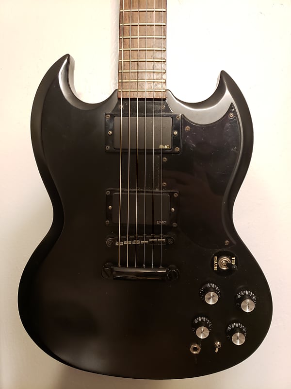 Epiphone SG Goth W/ EMGs and Case (Make an Offer) | Reverb
