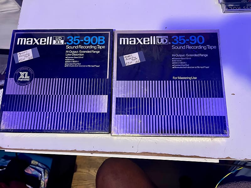 2 Sealed NOS Reel to Reel Tape maxell 35-90B | Reverb