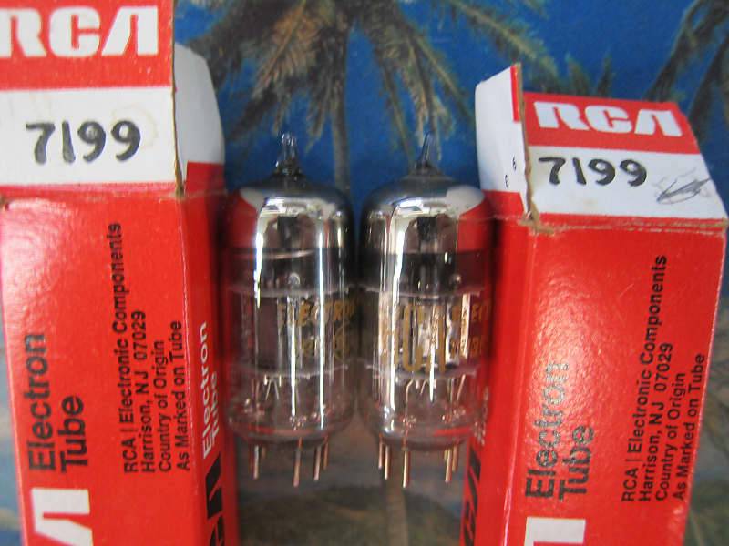 PR RCA 7199 Preamp Driver Tube,Black Plates, boxes, Test | Reverb
