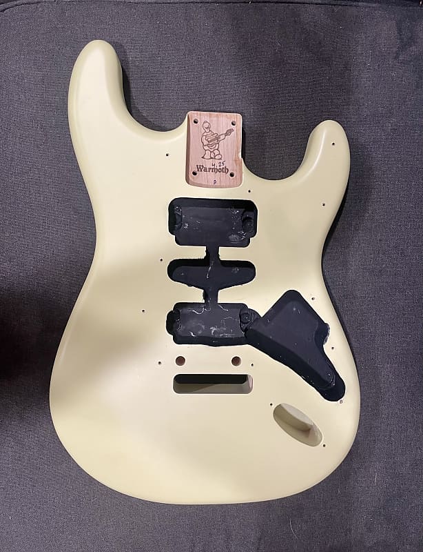 Warmoth Stratocaster Guitar Body, Alder, Satin Light Yellow, | Reverb